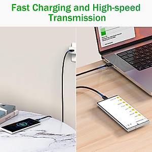 2 Pack USB-C Cable, Boost Charge USB-C to USB-C Cable, USB Type-C Cable, Compatible with Samsung Galaxy S23, S23+, Note20, Pixel 6, Pixel 7, iPad Pro, Nintendo Switch and More (Black)