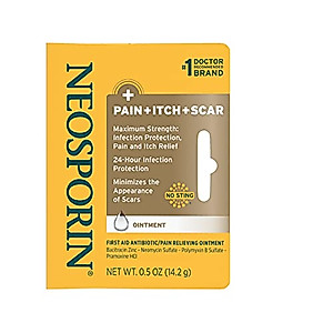 Neosporin Antibiotic Pain-Relieving, Anti-Itch, & Scar Appearance Minimizer Ointment with Neomycin & Bacitracin Zinc, 24-Hour Infection Protection for Minor Cuts, Scrapes & Burns,.5 oz