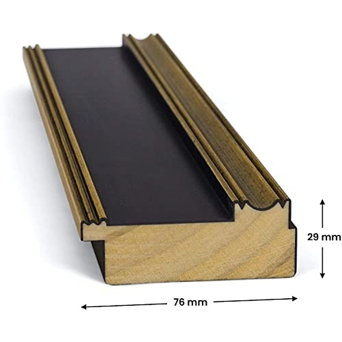 Deco TV Frames - Antique Gold & Black Smart Frame Compatible ONLY with Samsung The Frame TV (65", Fits 2021-2023 Frame TV)