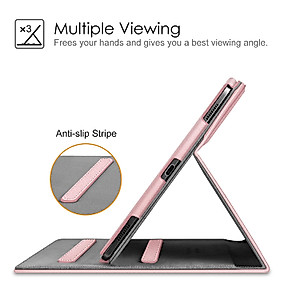 Fintie Case for Samsung Galaxy Tab S6 10.5" 2019 (Model SM-T860/T865/T867), [Patented S Pen Slot Design] Multi-Angle Viewing Stand Cover Auto Wake/Sleep, Rose Gold