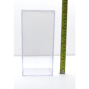 Clear Rigid Plastic Case (4"L X 4"W X 8"H) - 4 Cases Per Pack