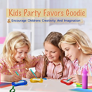 24 Pack Mini Magnetic Drawing Board Keychain for Backpack Erasable Sketch Valentines Toys Bulk for Kids Classroom Gifts Rewards Party Favors Goodie Bag Stocking (24 pcs Draw Keychain)