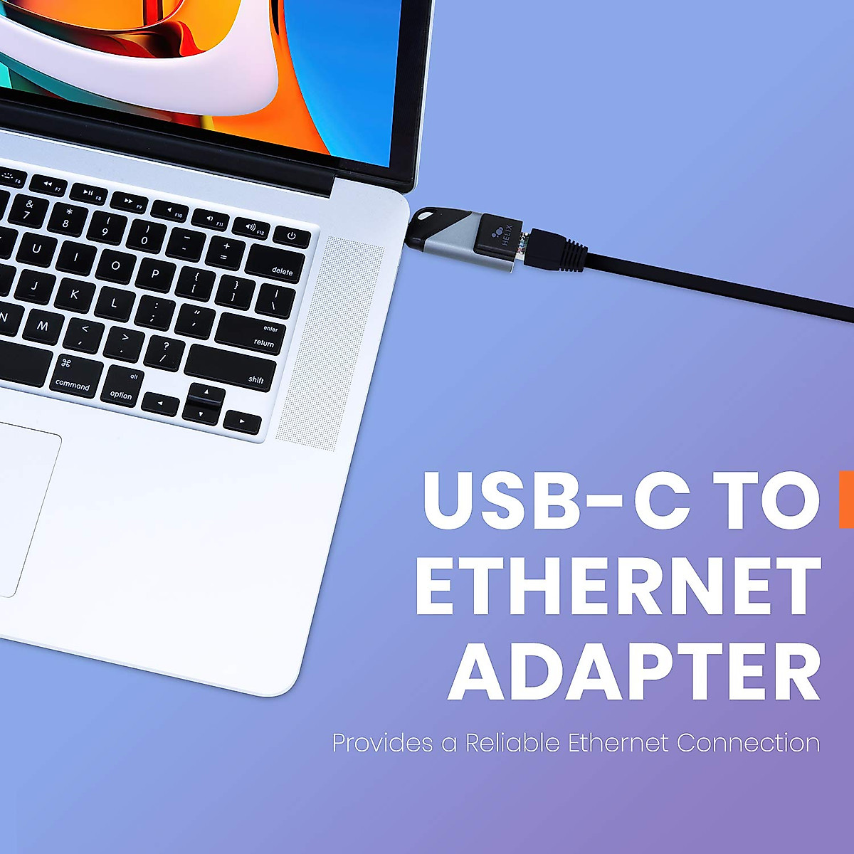 Helix USB Connect USB-C to Ethernet Adapter, 1GBPS Connection Speed, Ethernet Port, Adapter to Connect to Wired Network