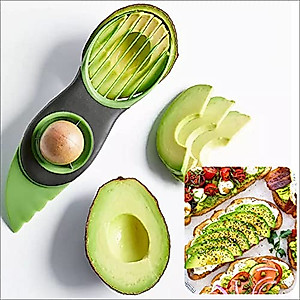 3-İn-1 Avocado Slicer, Avocado Cutter Tool, Avocado Slicer Seed Remover, Multifunctional Avocado Peeler, Fruit Slicer