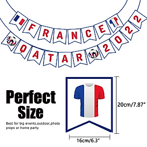France Qatar 2022 European World Cup Paper Banner - Football Soccer Team Banner France World Cup 2022 Party Decorations