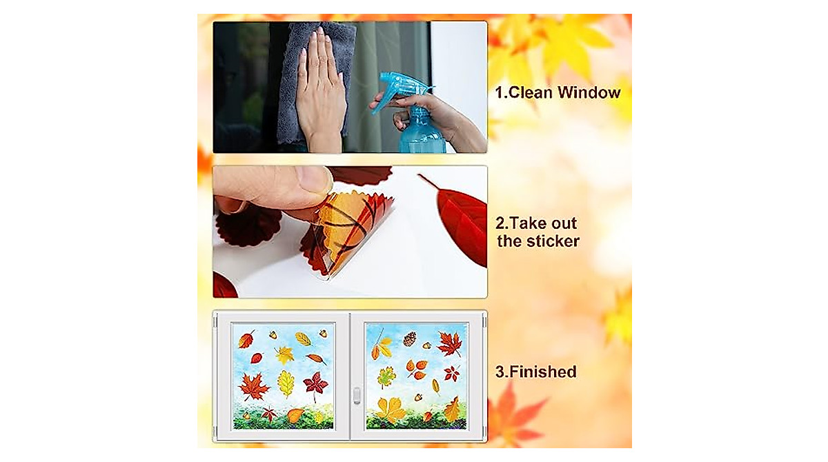 Suponar Fall Window Clings - Eye-Catching Decor