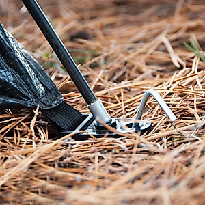 AVLA 40 Pack Tent Pegs, 7 Inch Aluminium Tent Stakes Pegs with Hook, Garden Edging Fence Hooks, Landscape Pins, Camping Pegs for Pitching Camping Tent