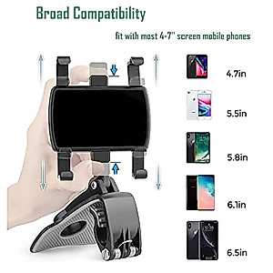 YAOKEEP Universal Car Phone Holder Mount,360 Degrees Rotation Dashboard Phone Mount [Upgrade Clip Never Fall],Cell Phone Car Mount for iPhone,Samsung,Google,Nokia,and 4 to 7" Smartphones