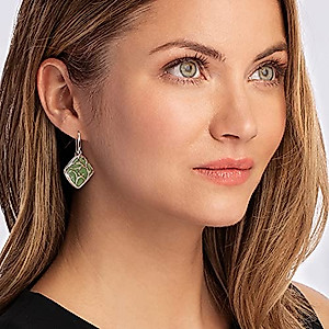Ross-Simons Jade Drop Earrings in Sterling Silver