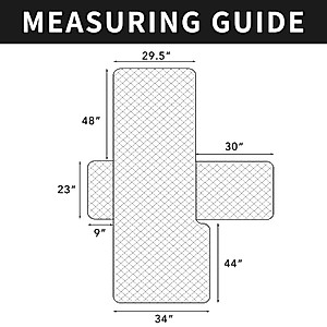 Easy-Going Reversible Chaise Lounge Couch Cover Water Resistant Sofa Cover Sectional L Shaped Sofa Slipcover with Adjustable Straps Furniture Protector for Dogs (115X34 in, Dark Gray/Dark Gray)