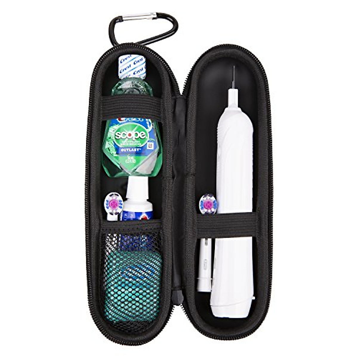 Wilken Electric Toothbrush Case | Universal Travel Case | EVA Toothbrush Case | Compatible with Oral B Pro, Phillips Sonicare and More (Black)