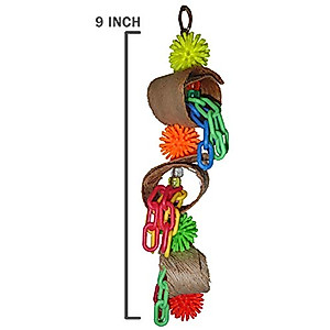 Fetch-It Pets 2 Pack Bird/Parrot Surprise Box Fundangle & Fiesta Foraging Toys Suitable for Small Parakeets, Cockatiel, Conures, Finches, Budgie, Macaws, Parrots, Love Birds