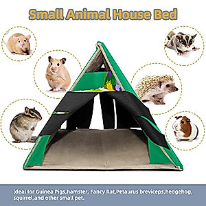 Y-DSIWX Guinea Pig Hideout House Bed, Colorful French Bulldog Dog Rabbit Cave, Squirrel Chinchilla Hamster Hedgehog Nest Cage
