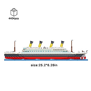 ELAICREE Titanic Ship Micro Mini Building Blocks Set, 4404 Pcs 3D Puzzle Sets DIY Educational Toys Gift for Adults and Kids…