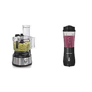 Hamilton Beach Food Processor & Vegetable Chopper + Portable Blender for Shakes and Smoothies