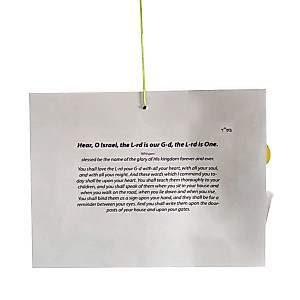 Shema Foam Card Crafts - DIY Craft for Kids & Adults - Activity Kit for Hebrew School - Foam Frame, Stickers, Sticky Foam Pieces & Shema Card Paper - Jewish Party Favor for Holidays (Single)