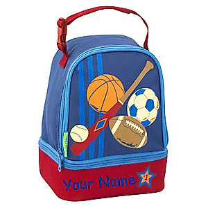 Stephen Joseph Personalized Sports Ball Lunch Pals Lunch Box Bag with Custom Name