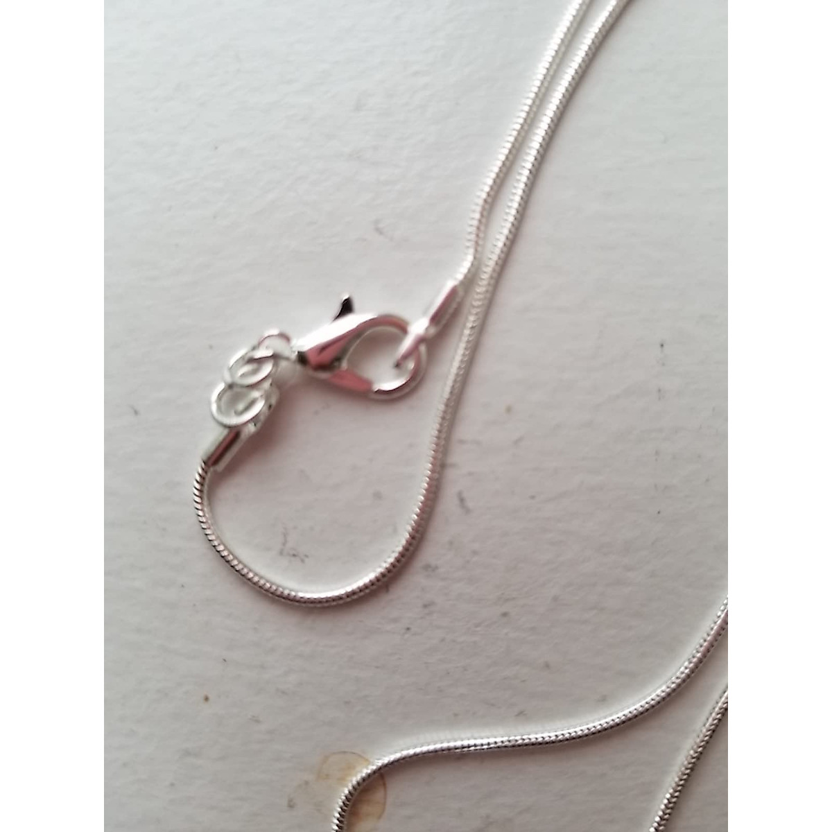 Playboy Bunny necklace, 16" sterling silver snake chain with playboy charm, pendent