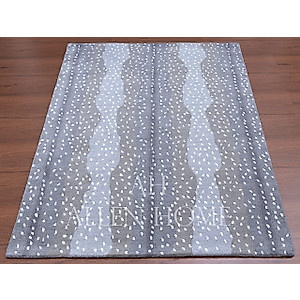 Hand Tufted Traditional Wool Area Rugs by Allen Home | Durable | 100% Wool | Living Room, Dining Room, Bedroom, and Entryway Area Rugs | 8’ x 10’ | Antelope Grey