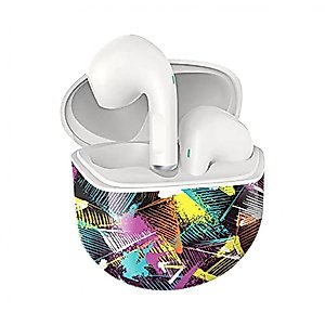 Wireless Noise Cancelling Bluetooth Headset with Creative Tuya Chaging Case, in Ear Earbuds IPX5 Sports Waterproof Bluetooth 5. 0 Stereo Surround Headphones, Dark Grey
