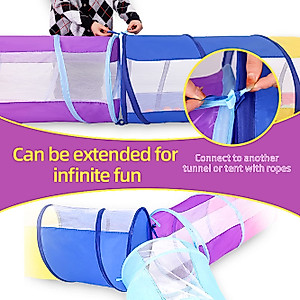 Play Tunnel for Toddlers 1-3, Tunnel for Kids to Craw Through Sensory Toys for 1 Year Old Boy Girl Babies Kids, Indoor Outdoor Great for Motor Function