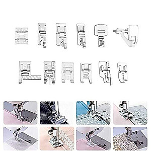 eoocvt 52pcs Domestic Sewing Machine Presser Feet Set for Brother, Babylock, Singer, Janome, Elna, Toyota, New Home, Simplicity, Necchi, Kenmore, and White Low Shank Sewing Machines