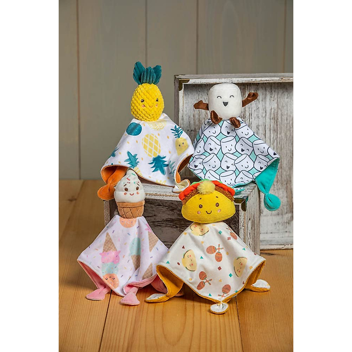 Mary Meyer Soothie Security Blanket, 10 x 10-inches, Sweet Ice Cream