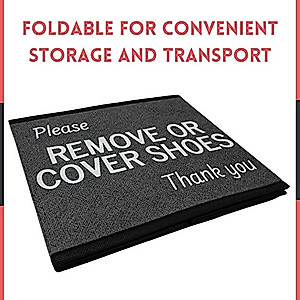 RE GOODS Shoe Covers Box | Disposable Shoe Bootie Holder For Realtor Listings and Open Houses | Please Cover or Remove Shoes Bin | Shoe Bootie Box