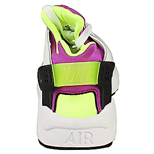 Nike Women's Air Huarache Run Sneakers, White/Neon Yellow/Magenta, 7.5