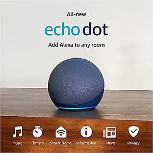 All-New Echo Dot (5th Gen, 2022 release) | Smart speaker with Alexa | Deep Sea Blue