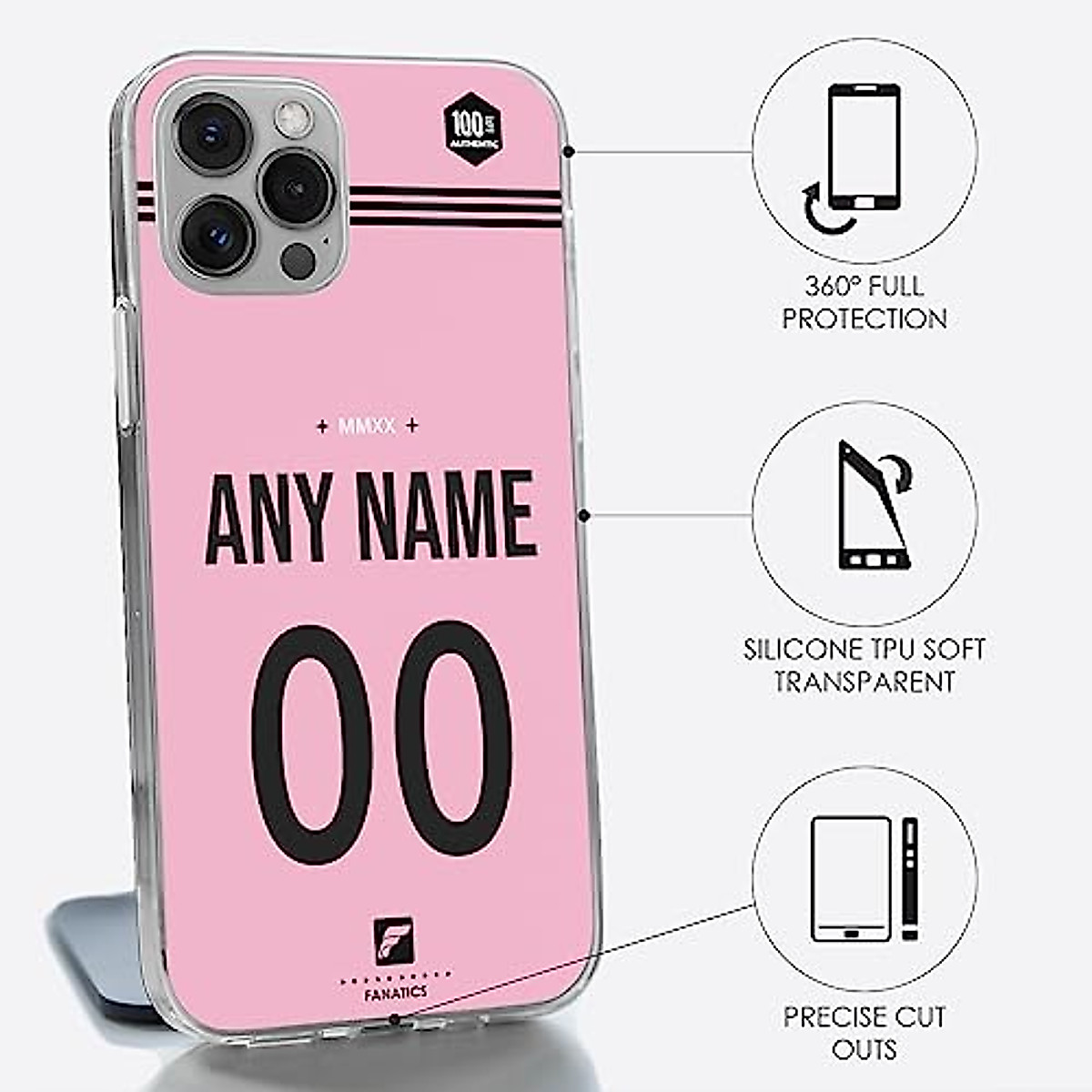Football Phone Case Miami USA Customize Your Name and Number Silicone Transparent - Compatible iPhone and Samsung (Samsung Galaxy A04)
