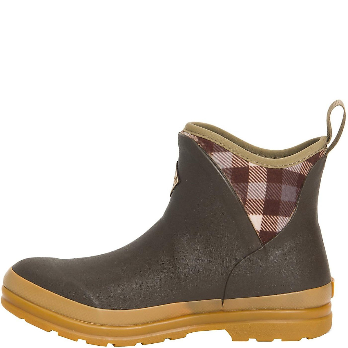 MUCK BOOT The Original COMPANY Women's Originals Ankle, Brown/Plaid/Gum, 5