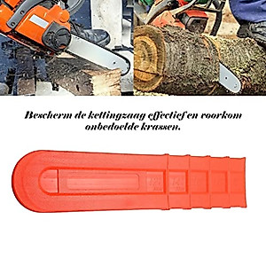 Eioflia Chainsaw Bar Blade Protective Cover Scabbard Universal Guide Plate Scabbard Cover for Garden Tools Scabbard Universal Guide Plate Plastic Chainsaw Bar Protective Cover