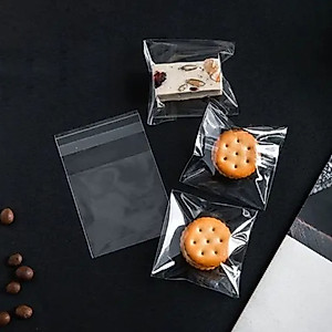 500pcs Small Clear Adhesive Bags 2" x 3" Cellophane Jewelry Packaging Bags Self Sealing Plastic Bags 1Mil for Earrings Cookie Candy Beads Coins Gifts Decorative (9 Sizes to Choose from)