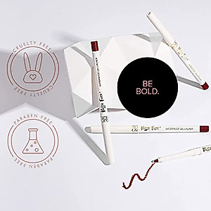 Belle Beauty by Kim Gravel Waterproof Gel Lip Liner - Cruelty Free Waterproof Lip Liner Pencil - Anti Feathering Moisturizing Formula (Brown Nude)