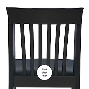 Linon Torino Collection Craftsman Counter Stool, 17.25"W x 19.5"D x 37"H, Black