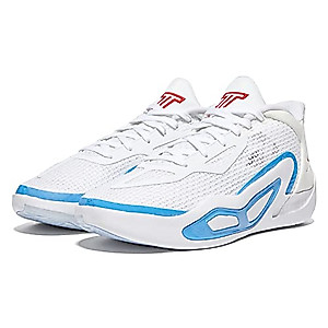 Jordan Boy's Jordan Tatum 1 (Big Kid) White/University Red/University Blue 4 Big Kid M