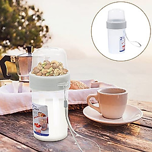 Zerodeko Breakfast on The Go Cups Portable Yogurt Cups Large Capacity Sealed Double Layer Food Container for Cereal Oatmeal Fruit