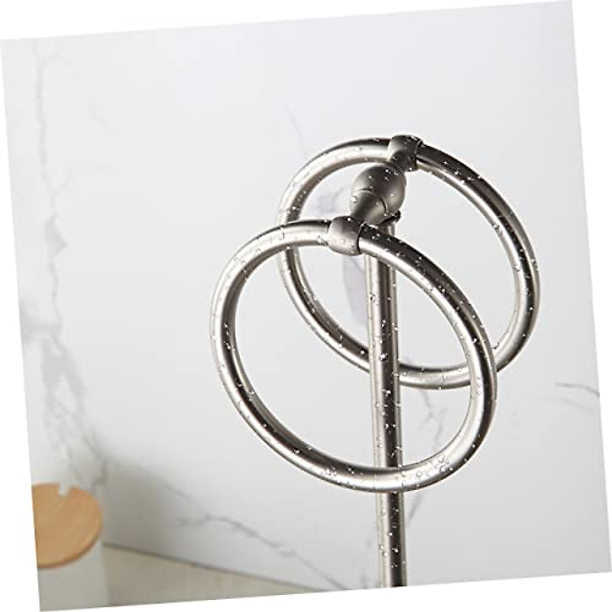 Cabilock 1pc Rings Silver Store Hand Rack Stand Bathroom Fingertip Movable Color Ring Holder Towel Floor-Standing Countertops Kitchen Desktop Accessory Decorative Towels Organizer Vanity