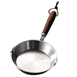 Stainless Steel Egg Frying Pan Mini Frying Pan 4.7" Skillet Heat Resistant Non Stick Pot