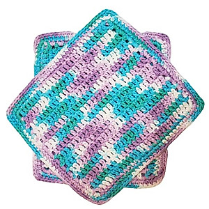 100% Cotton Hand Crocheted Potholder Pot Holder Hot Pad Doily Color: BEACH BALL