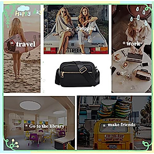 Nylon Crossbody Bags for Women,Small Black Crossbody Purse,Satchel Bags Tote Handbags for Women,Clearance,Satchel Purses(black)