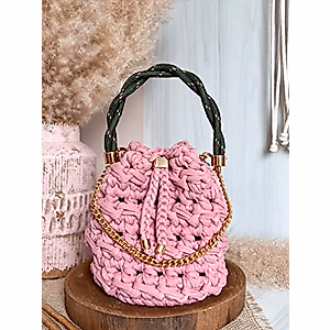 AMORINO FIOS Premium 36mm t-Shirt Yarn (Terracotta), Very Soft Crochet Yarn, Crochet Yarn with Perfect Elasticity and Softness, Yarn for Crafts, knotless Cotton Yarn, Macrame t-Shirt Yarn.