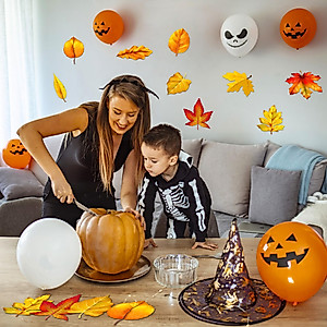 Lucleag 45 PCS Fall Maple Leaves Cutouts for Bulletin Board Decoration, Autumn Leaves Cutouts Fall Leaf Cut Outs for Thanksgiving Fall Autumn Party School Classroom Bulletin Board Decorations