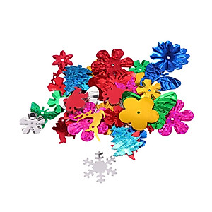 COHEALI 50 Grams Sequin Craft Mix Sequin Confetti Mix for Projects Assorted Glitter Sequins Sequins for Decor