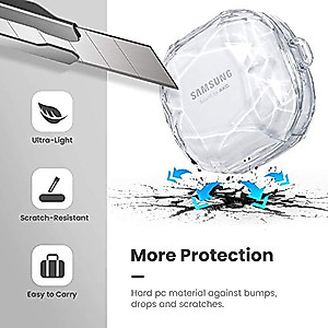 Goton Compatible for Samsung Galaxy Buds 2 pro Case(2022)/ Galaxy Buds 2 Case (2021)/ Galaxy Buds Pro Case (2021) / Galaxy Buds Live Case (2020),Hard PC Shockproof Protective Cover with Keychain