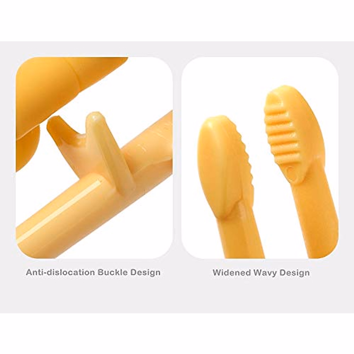 Goryeo Baby Training Chopsticks for Kids - Kids Chopsticks Use Completely Harmless Material - Anti-dislocation Buckle Design - Includes Portable Box (Brown)