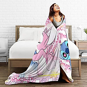 MANMAT Cartoon Throw Blanket Lightweight Cozy Couch Bed Super Soft and Warm Flannel Fleece Microfiber Throws Blankets for All Seasons 50''x40''