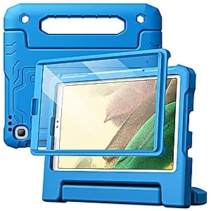 JETech Kids Case for Samsung Galaxy Tab A7 Lite 8.7-Inch 2021 (SM-T227/T225/T220) with Built-in Screen Protector, Shockproof Full-Body Handle Stand Tablet Protective Cover (Blue)