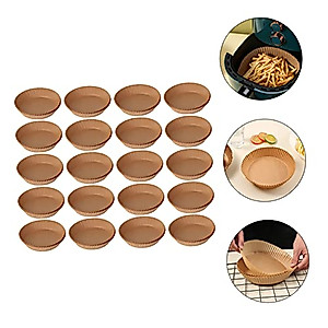 UPKOCH 100pcs Air Fryer Paper Baking Paper Liners Air Fryer Parchment Paper Liners Steamer Paper Nonstick Baking Sheets Baking Trays for Oven Disposable Paper Cups Air Fryer Paper Liner